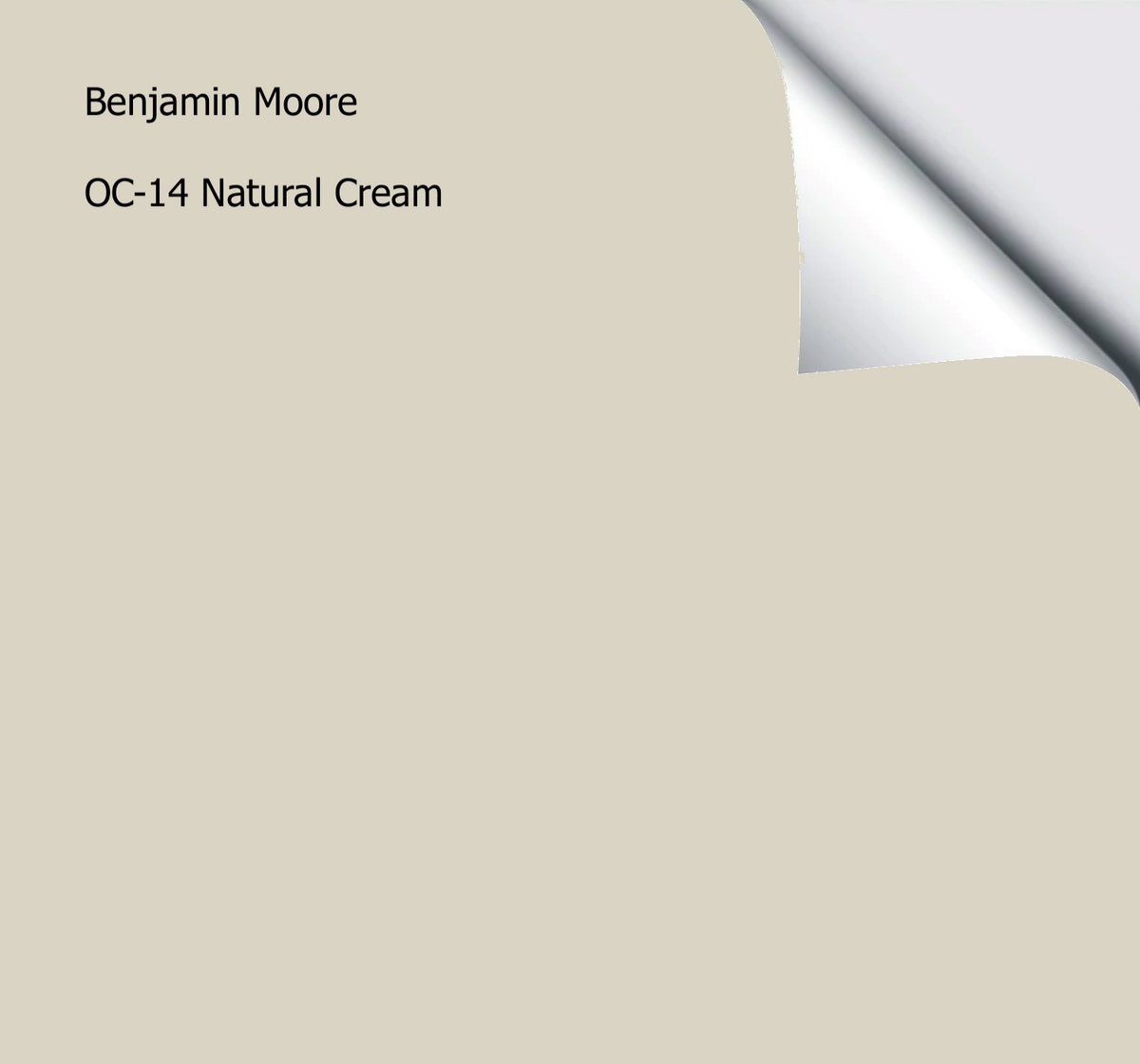 Benjamin Moore Natural Cream – The Big Paint Sample