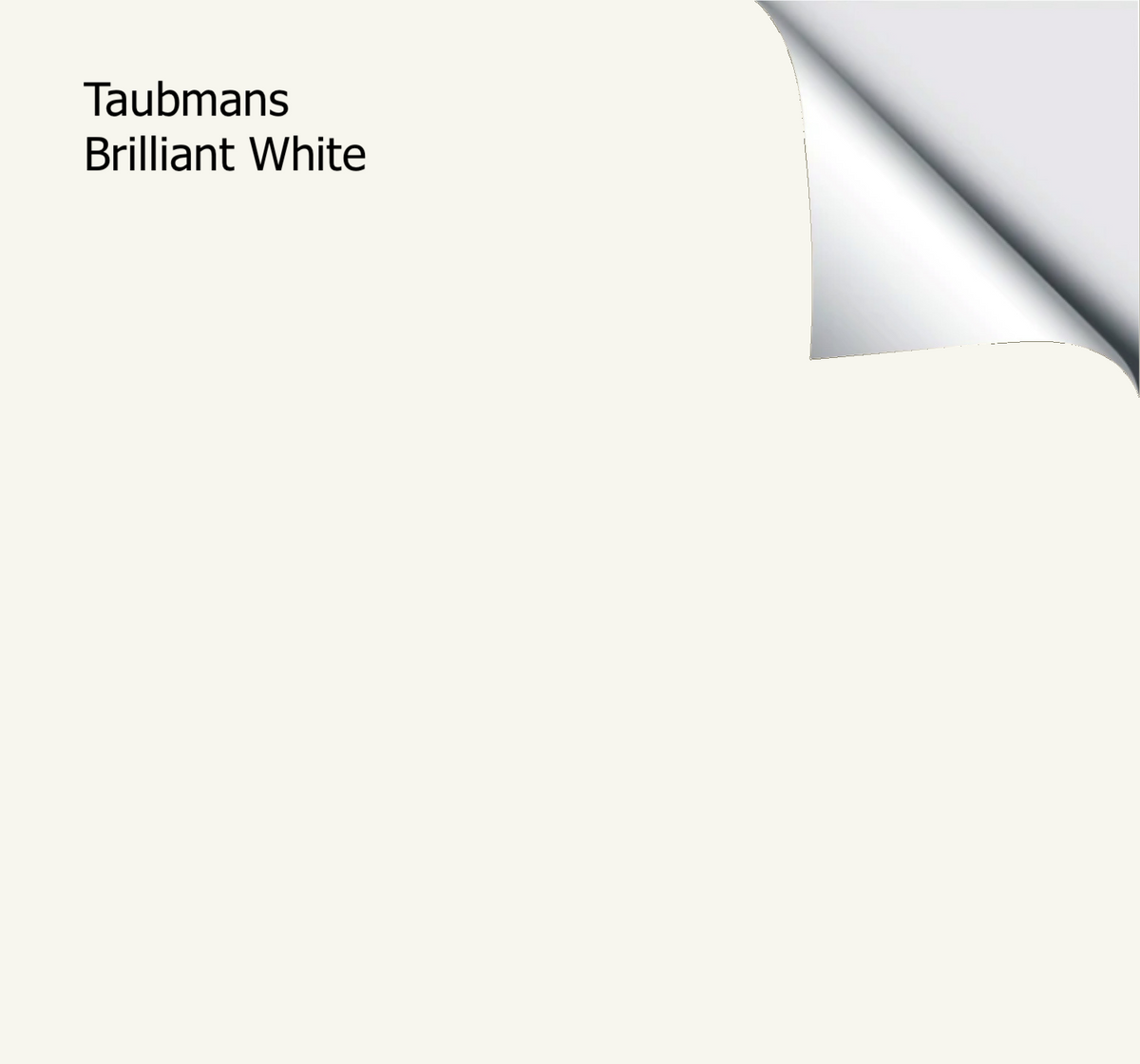 Taubmans Brilliant White – The Big Paint Sample
