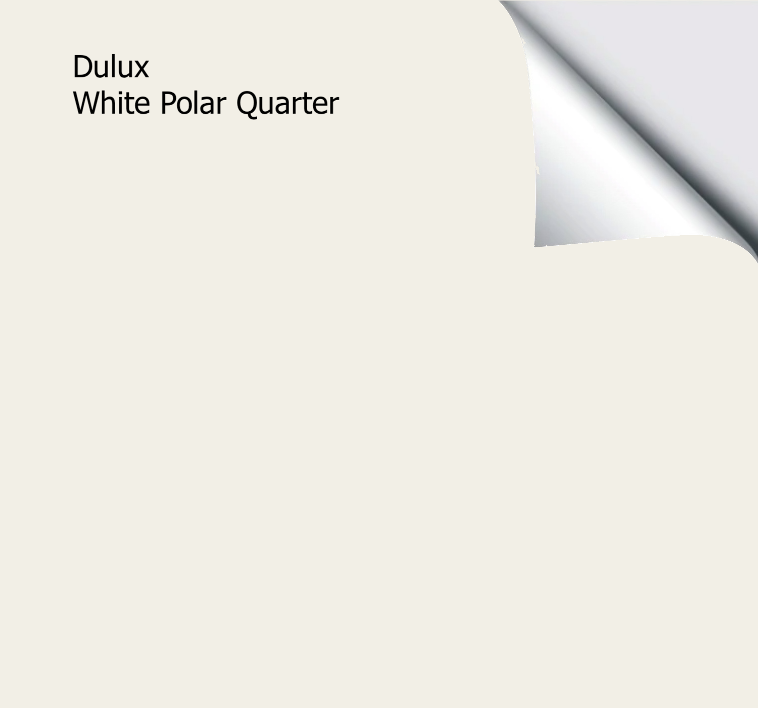 Dulux White Polar Quarter – The Big Paint Sample