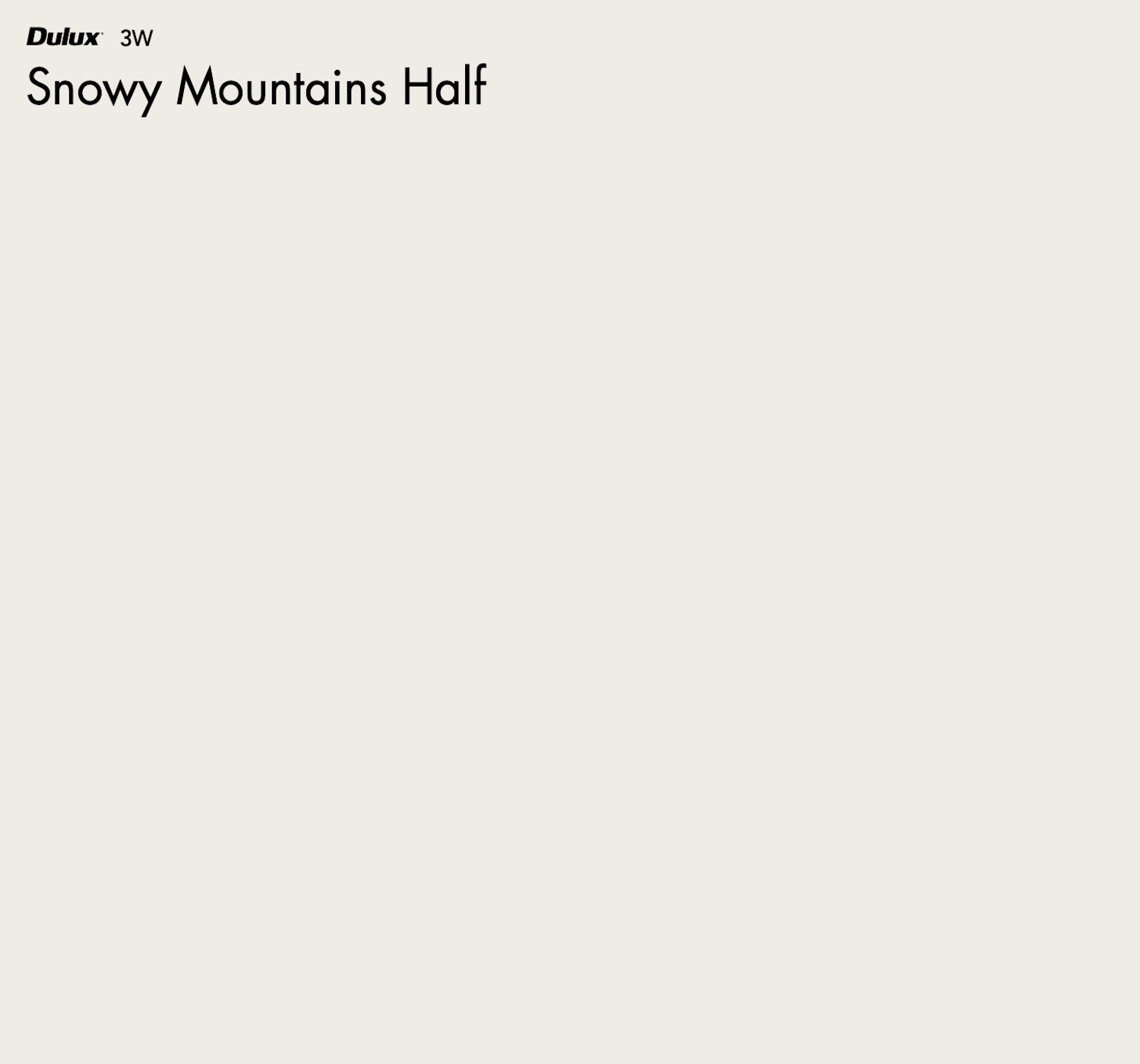 Dulux Snowy Mountains Half – The Big Paint Sample